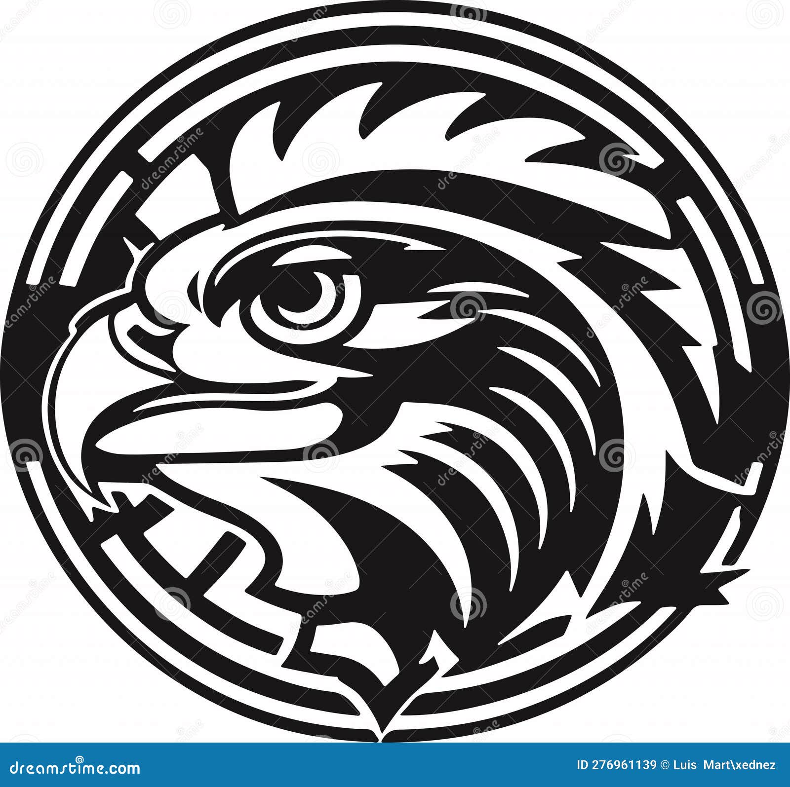 Awesome and Powerful Hawk Emblem Art Vector Stock Vector - Illustration ...