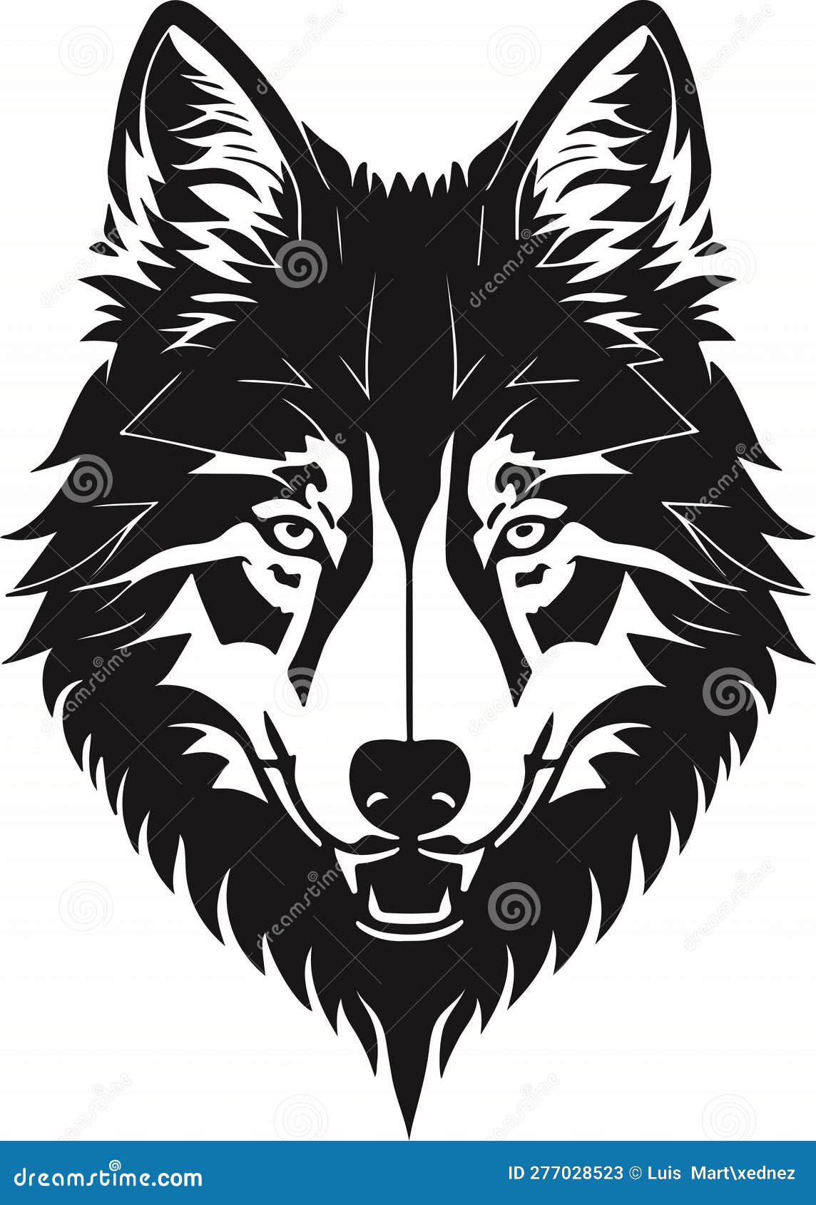Awesome and Powerful Wolf Emblem Art Vector Stock Vector - Illustration ...