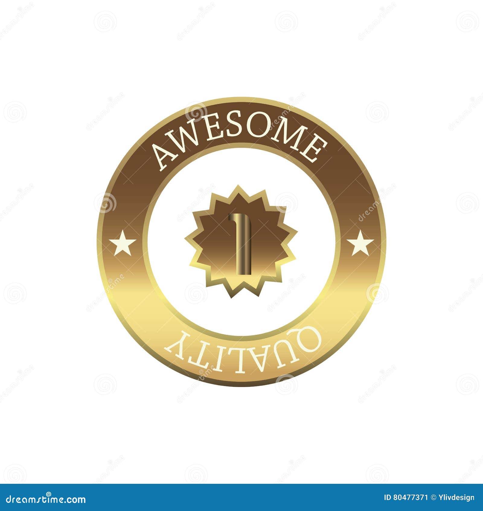 Awesome Quality Label, Simple Style Stock Vector - Illustration of ...