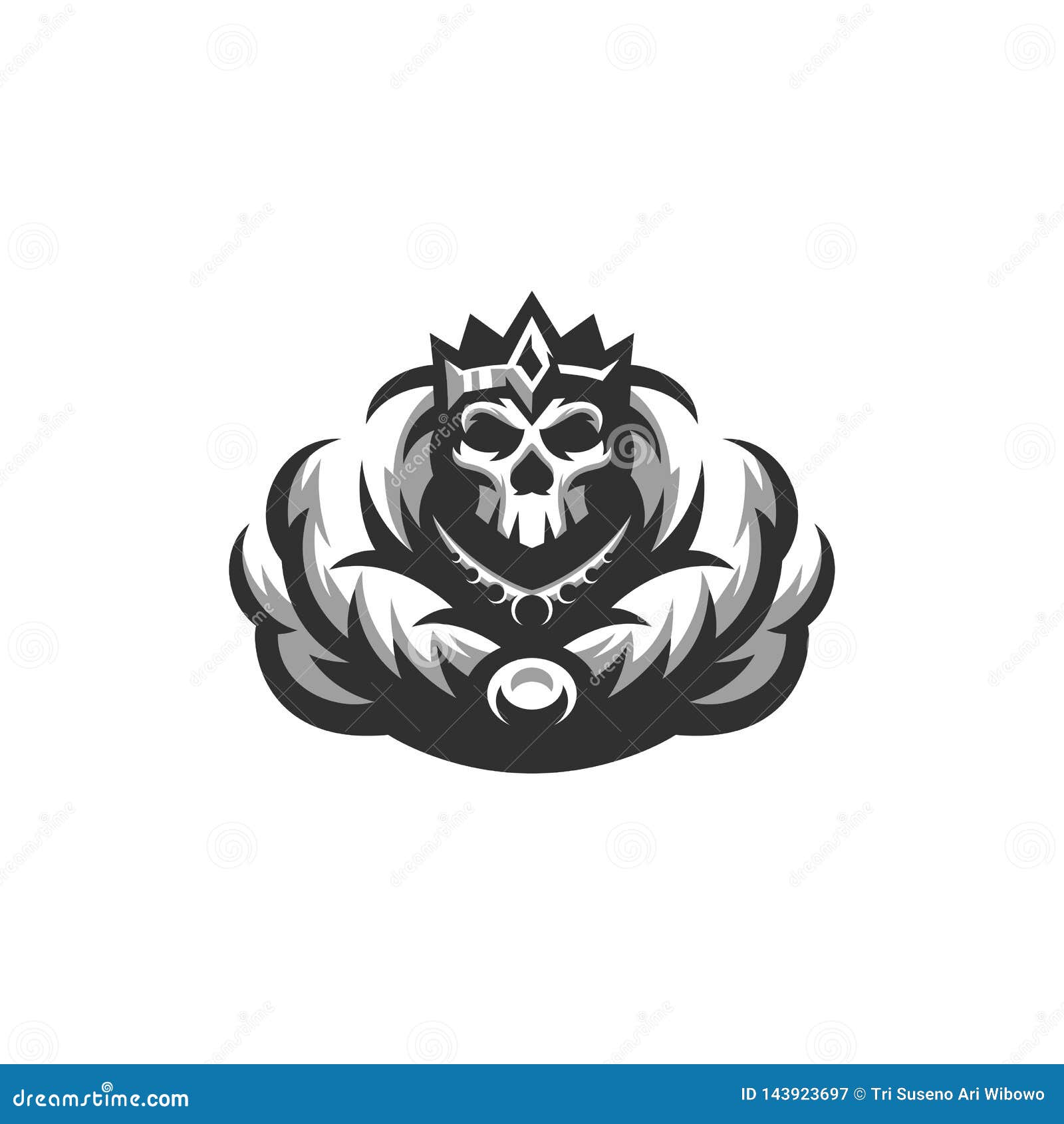 Skeleton King Cartoon Vector | CartoonDealer.com #51385549