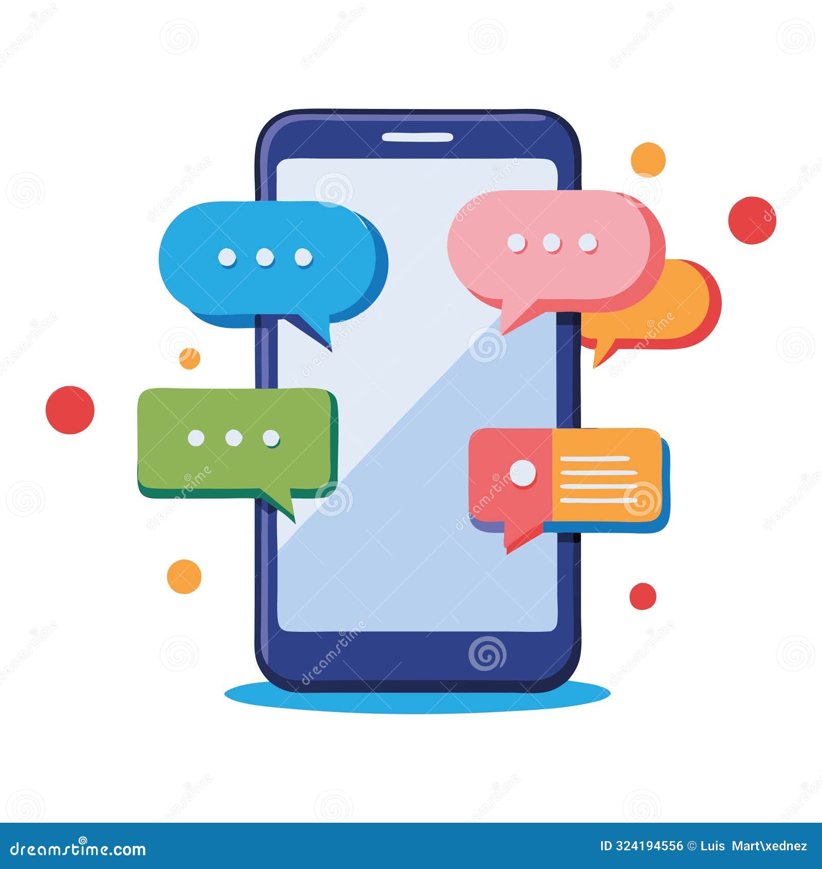Awesome Smartphone , Chatting Sms App Template Bubbles. Stock ... Awesome Smartphone , Chatting Sms App Template Bubbles. Stock ...