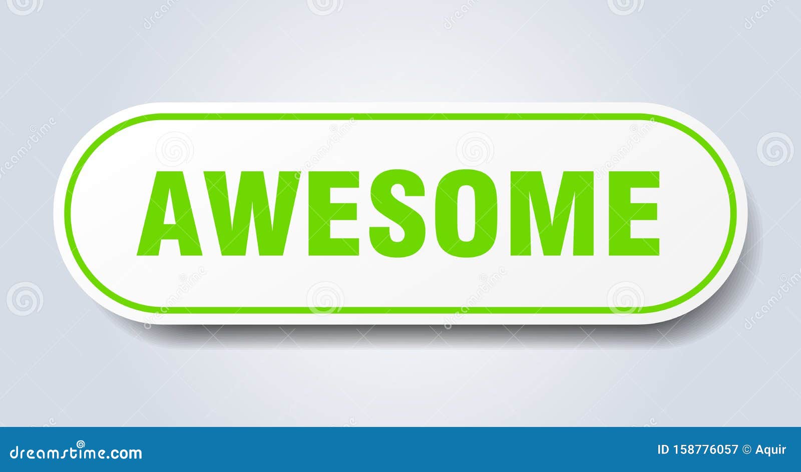 Awesome sticker. stock vector. Illustration of website - 158776057