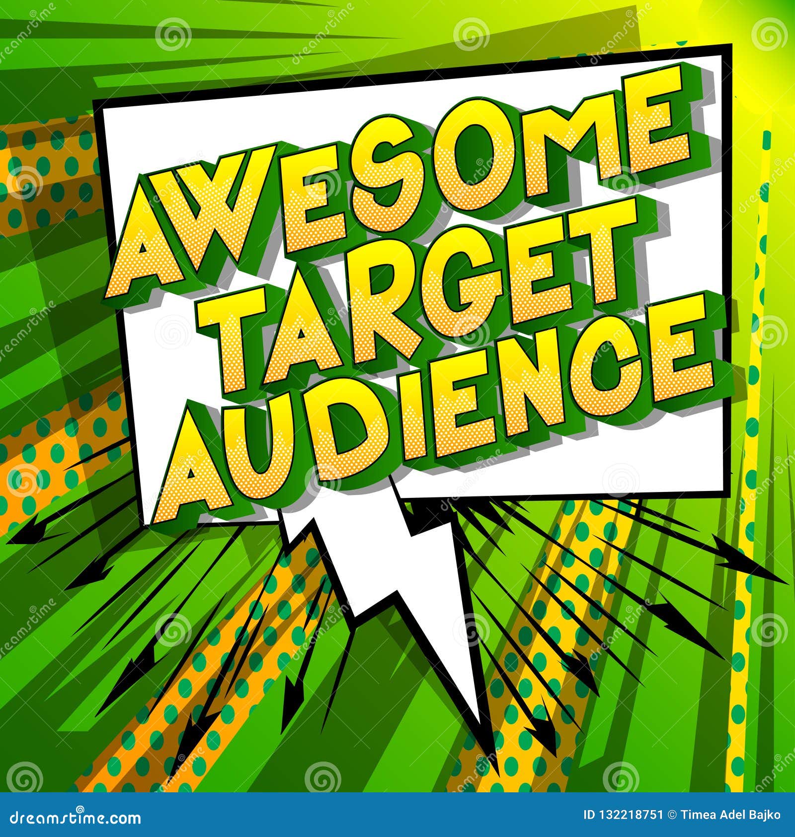 Awesome Target Audience - Comic Book Style Word Stock Vector ...