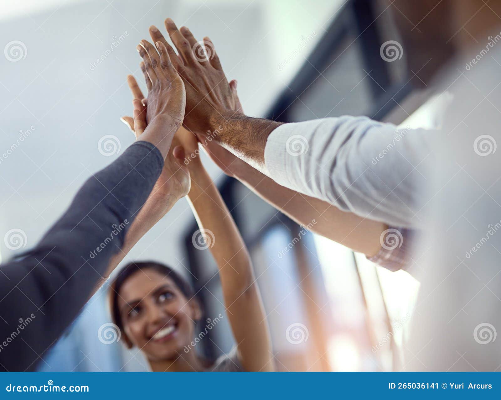 Awesome Things are Achieved with Teamwork. a Group of Colleagues ...