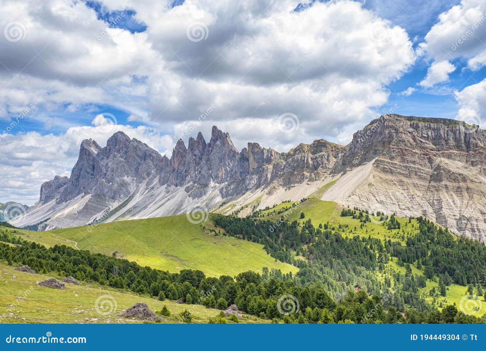 Awesome View at a Mountain with Peaks in the Dolomites Stock Photo ...