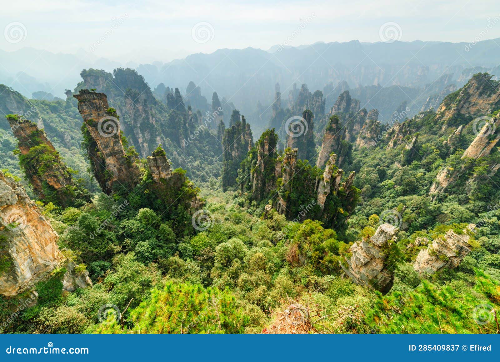 Awesome View of Quartz Sandstone Pillars (Avatar Mountains Stock Image ...