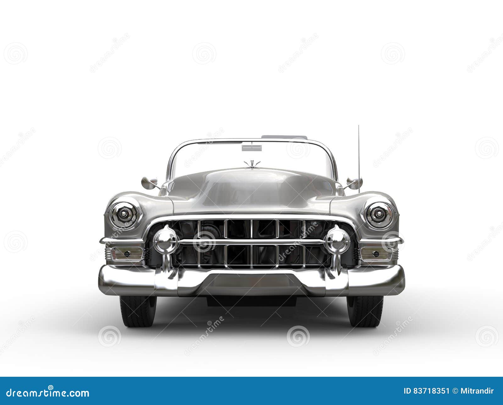 Awesome Vintage Car - Front View Stock Illustration - Illustration of ...