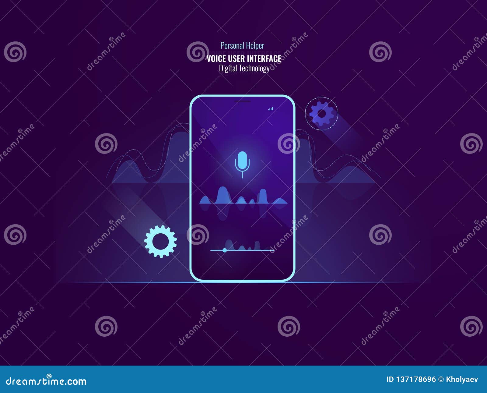 Vui Voice As User Interface Concept With Big Word Or Text And Team ...
