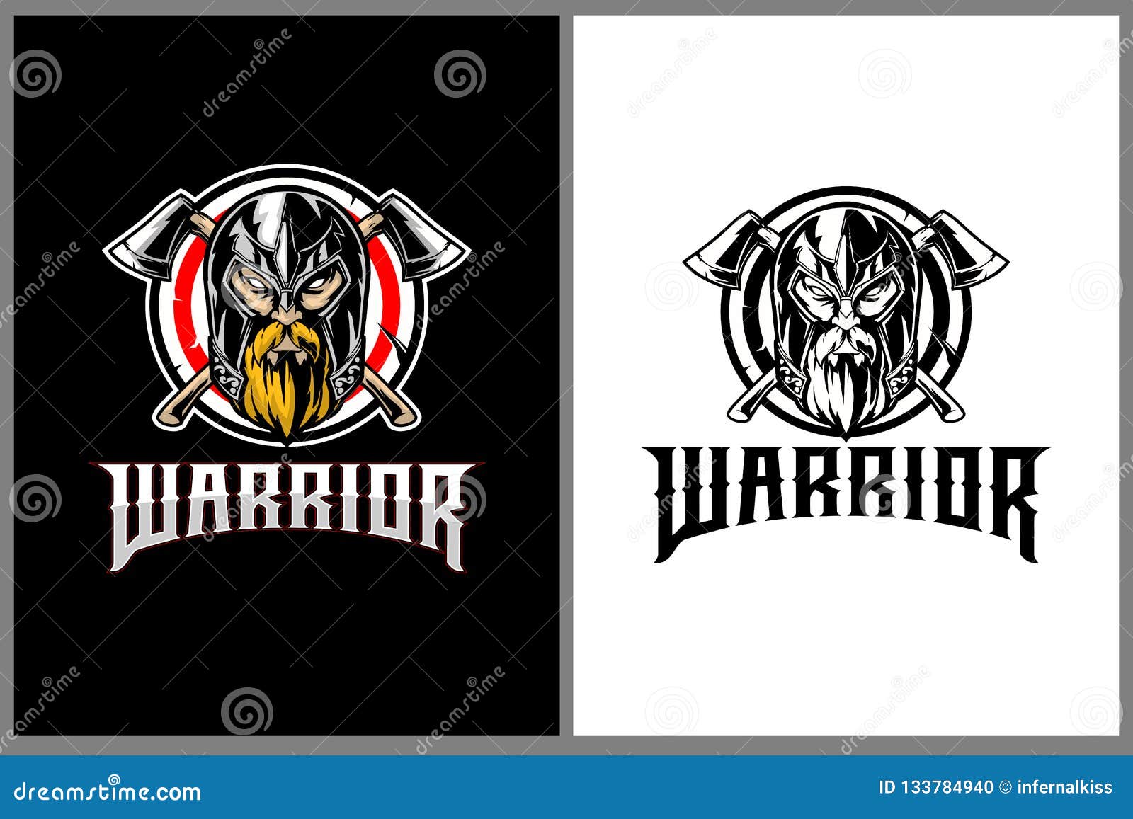 Awesome Warrior Head with Cross Axe and Helmet Vector for Axe Throwing ...