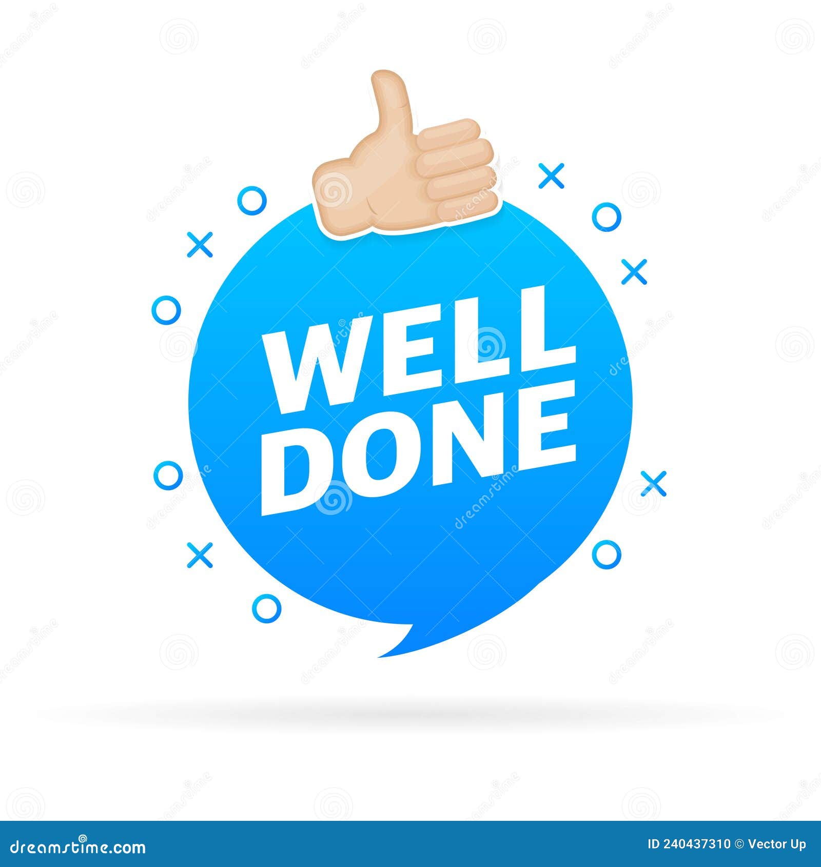 Awesome Well Done Button, Great Design for Any Purposes. Flat Vector ...