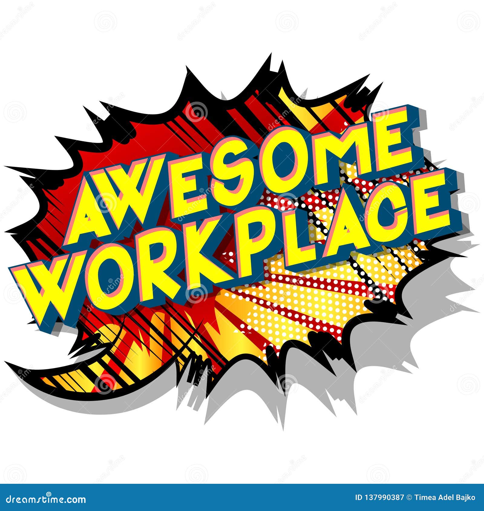 Awesome Workplace - Comic Book Style Words. Stock Vector - Illustration ...