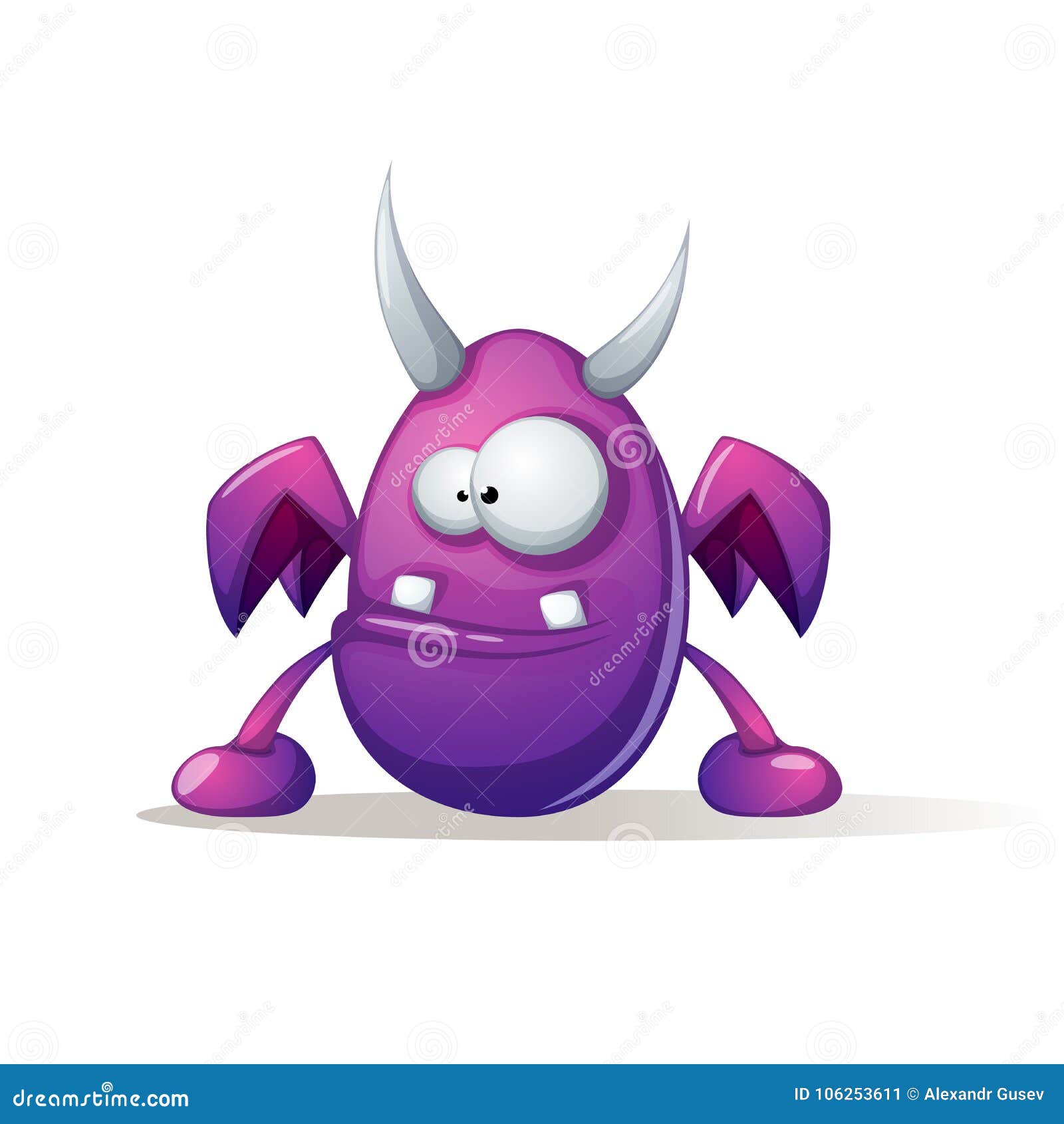 Nice Monster, Illustration For Post Card, Social Media, Poster, Banner ...