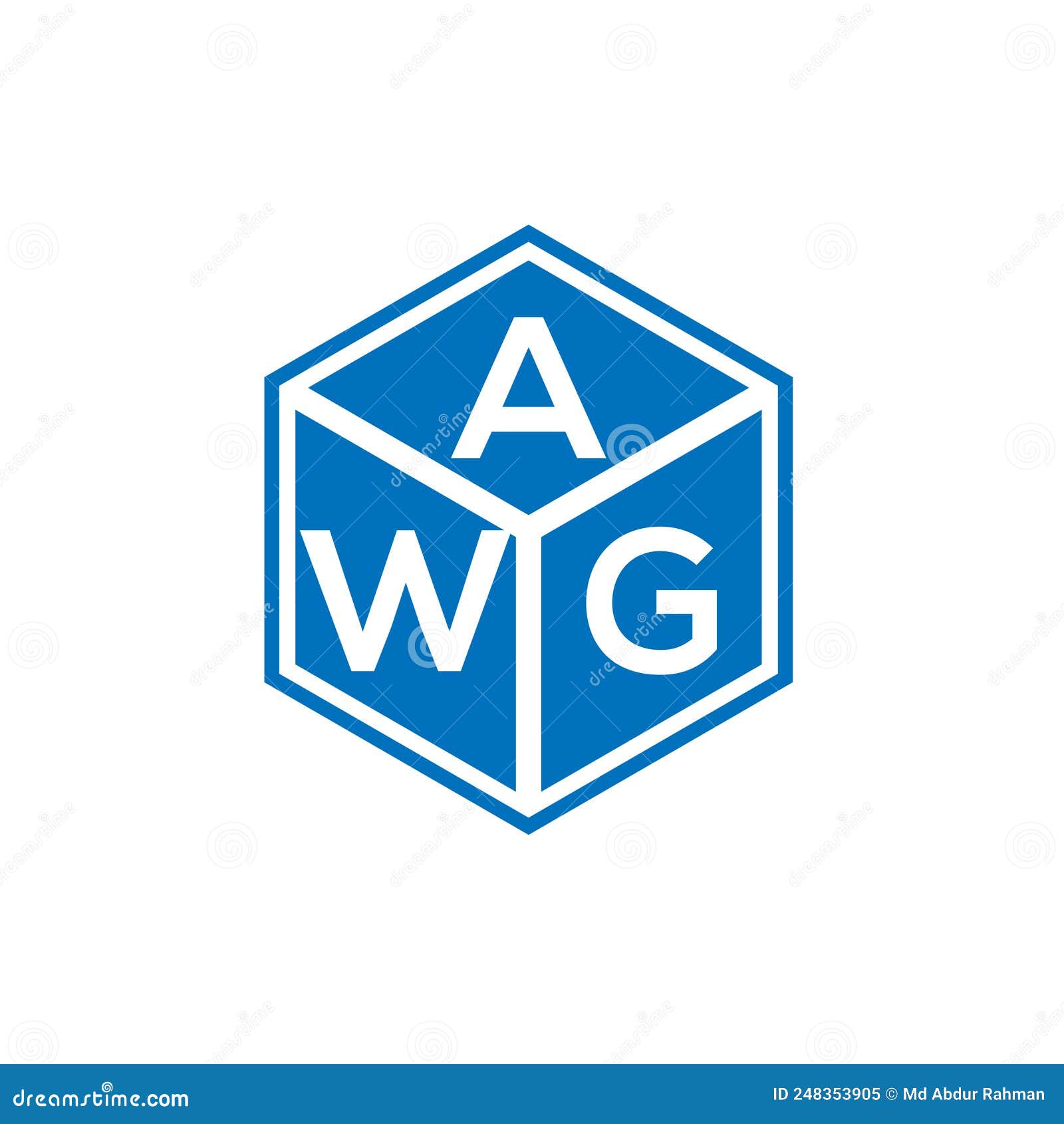 AWG Letter Logo Design On Black Background. AWG Creative Initials ...