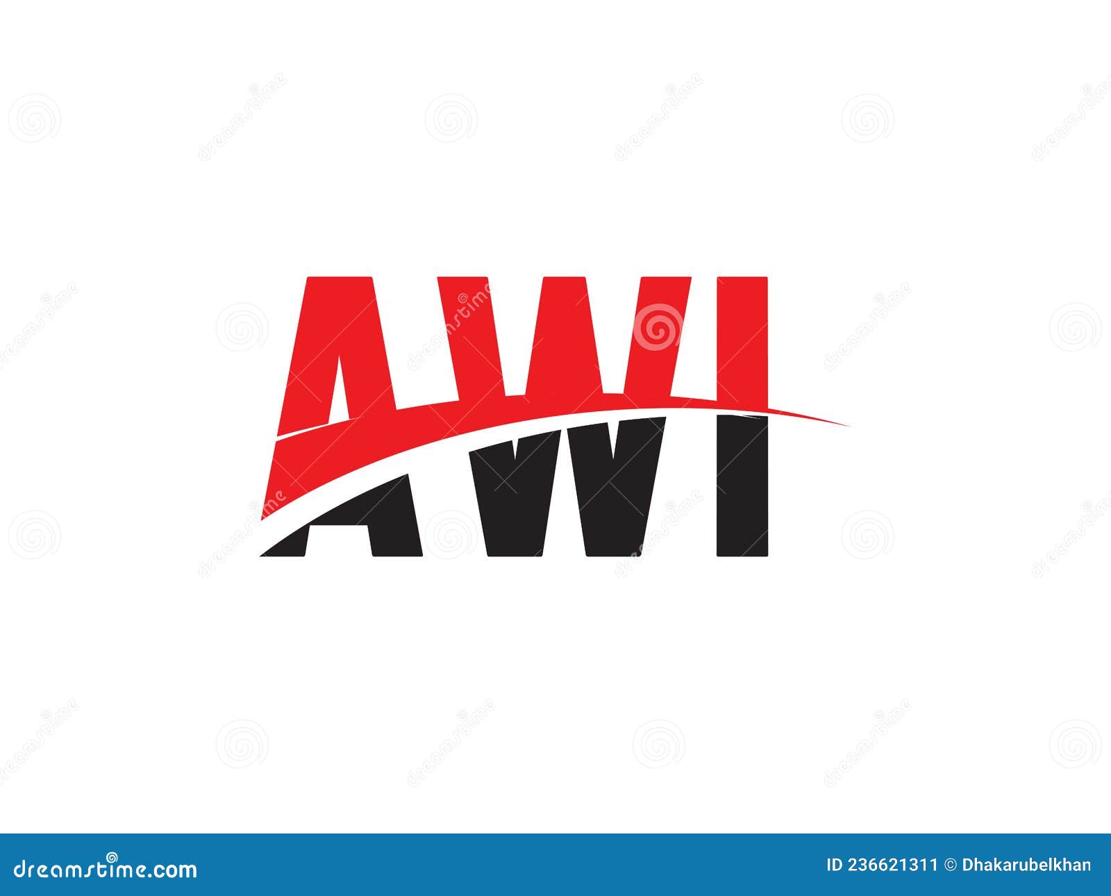 AWI Letter Initial Logo Design Vector Illustration Stock Vector ...