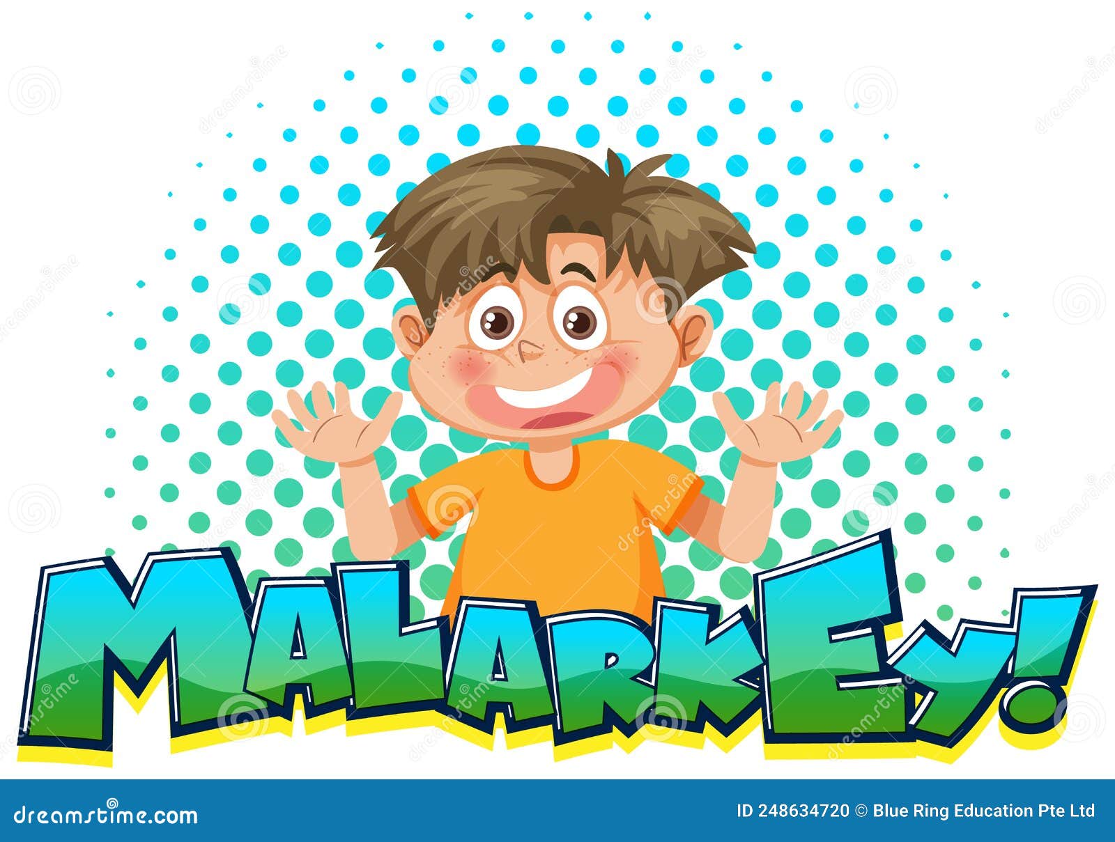 Awkward Boy Cartoon Character With Word Expression | CartoonDealer.com ...