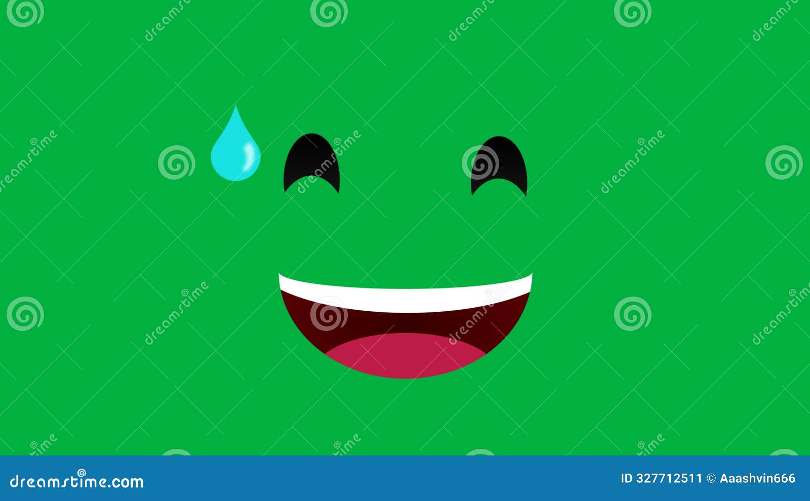 Awkward Situation Laughing Emoji Illustration Isolated On Green Screen ...