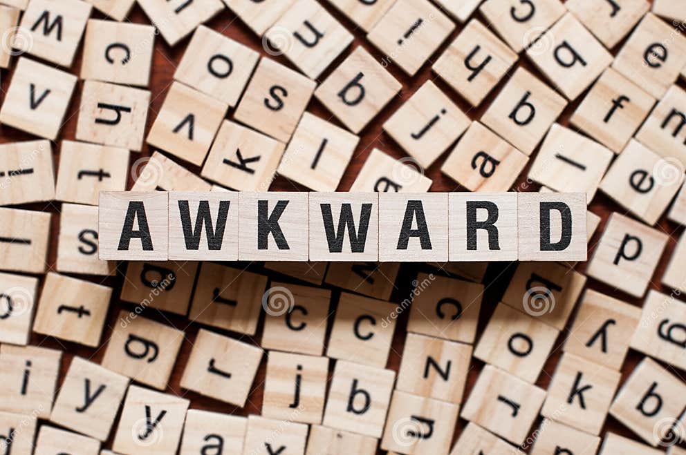 Awkward word concept stock photo. Image of discomfort - 144996354
