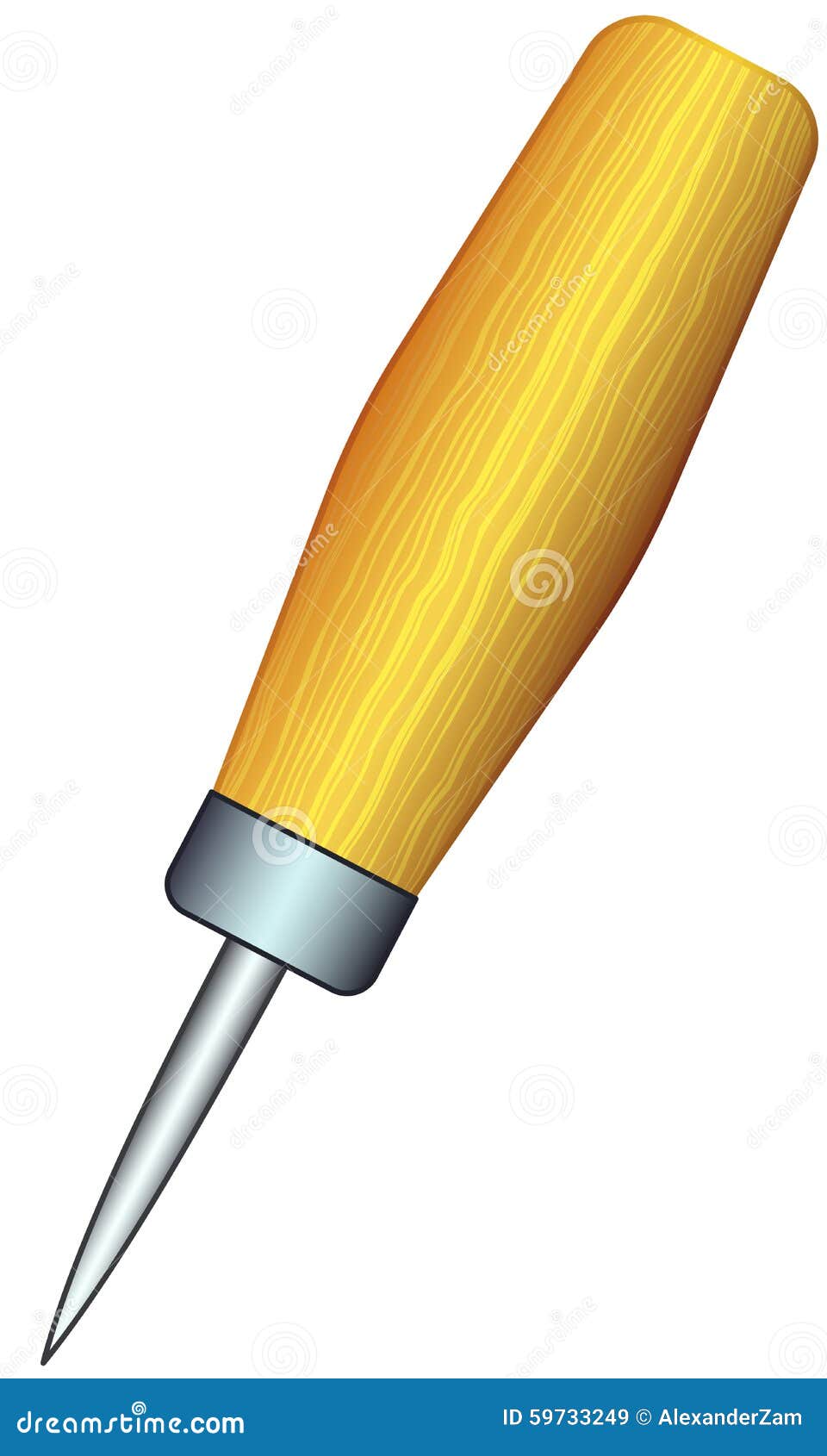 Awl stock vector. Illustration of spot, scratch, point - 59733249