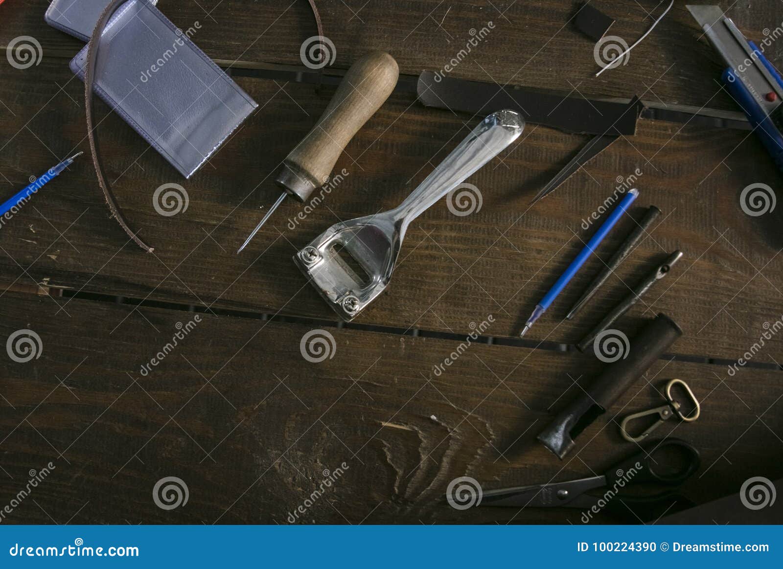 Awl and Scraper for Descent Edges of Leather and Many Other Tools Stock ...
