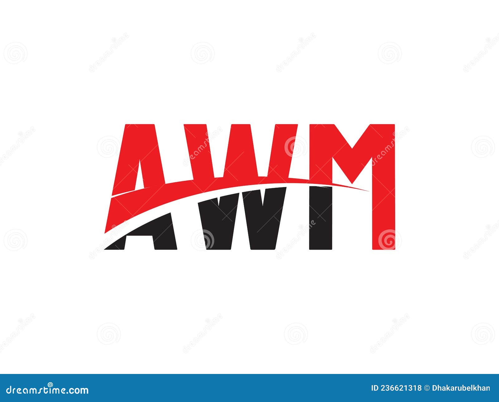 AWM Letter Initial Logo Design Vector Illustration Stock Vector ...