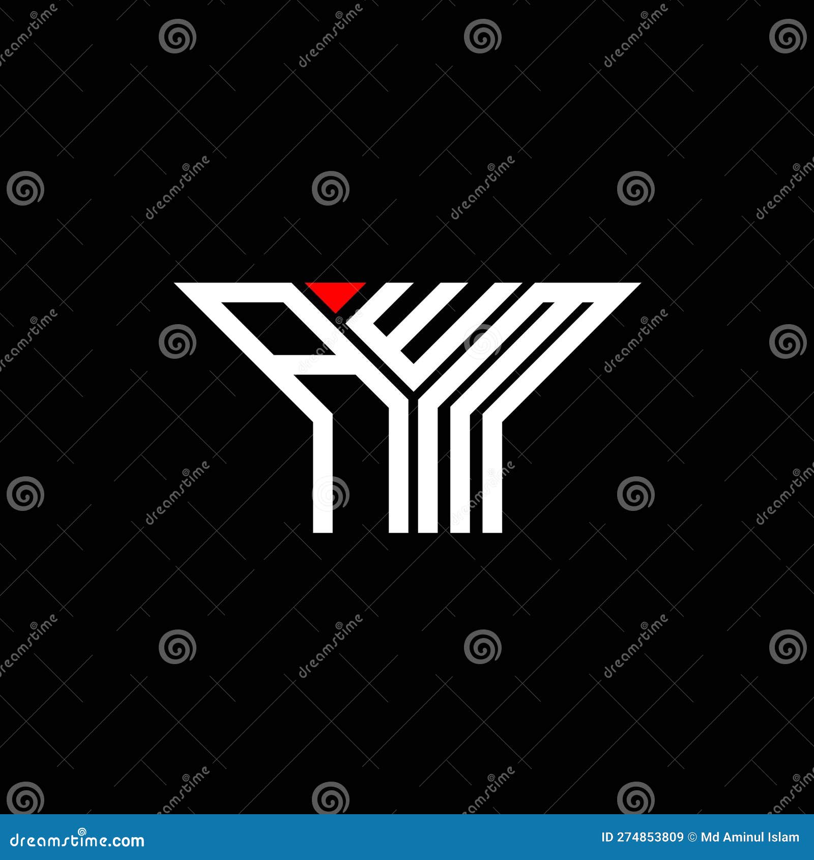 AWM Letter Logo Creative Design with Vector Graphic, AWM Stock Vector ...