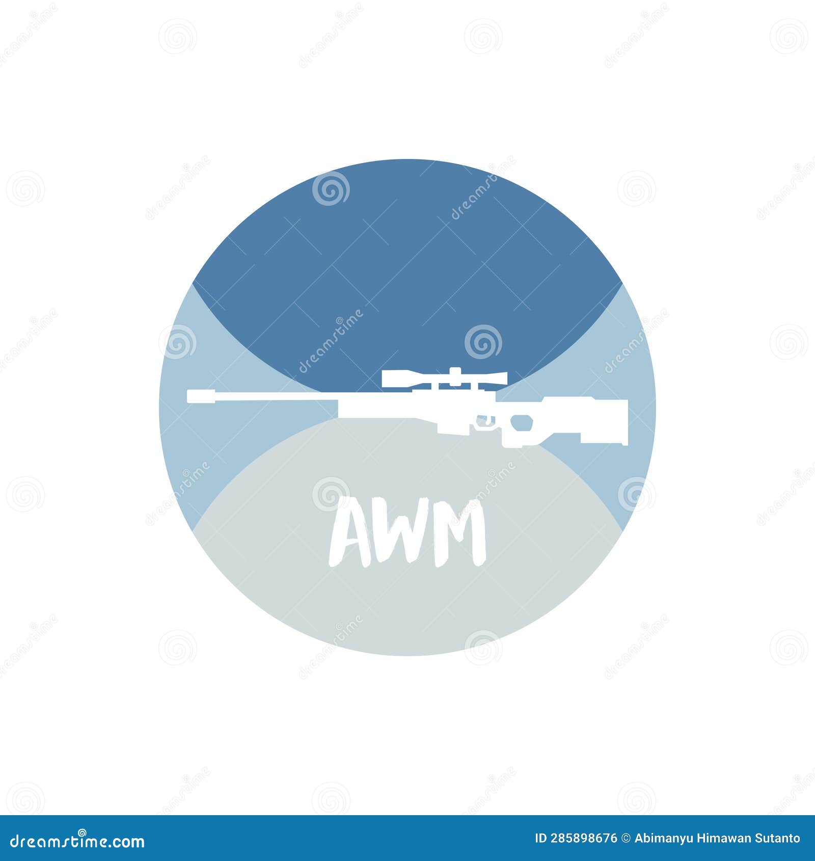 AWM weapon icon vector stock vector. Illustration of kill - 285898676