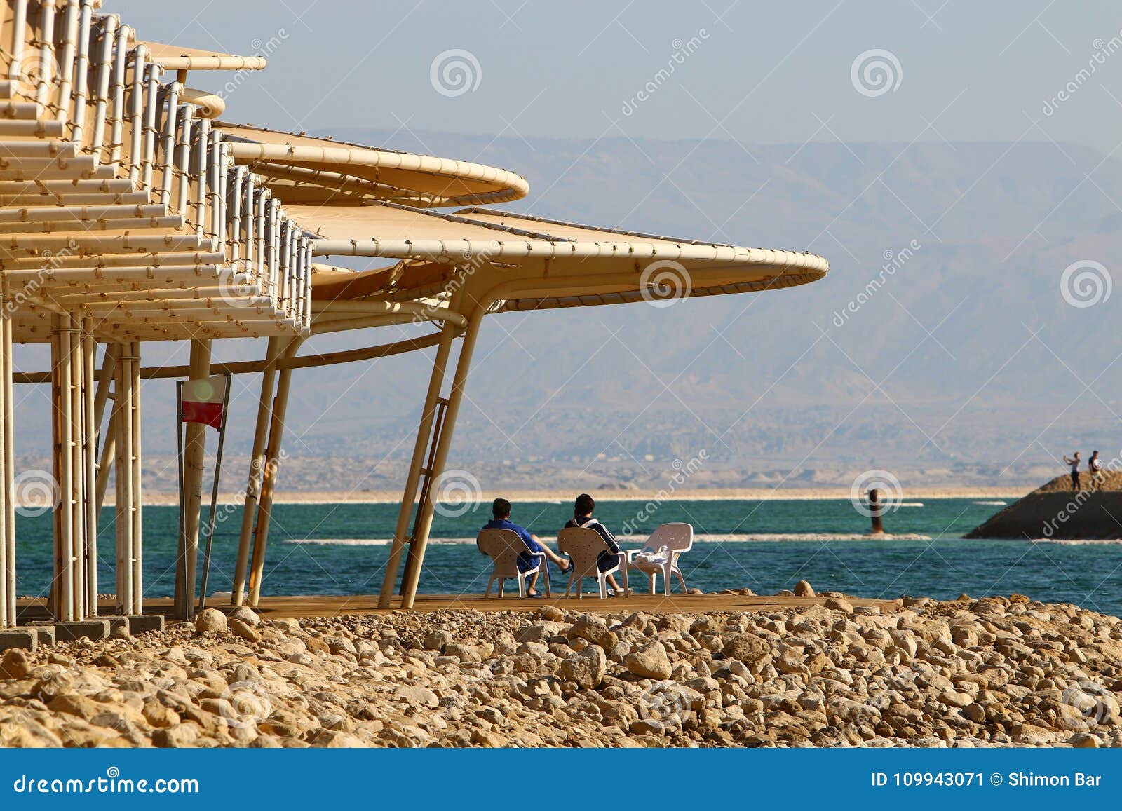 Awning by the sea stock image. Image of shore, nature - 109943071