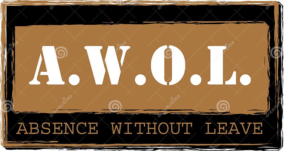 AWOL - Absence without Leave Stamp Vector Stock Vector - Illustration ...