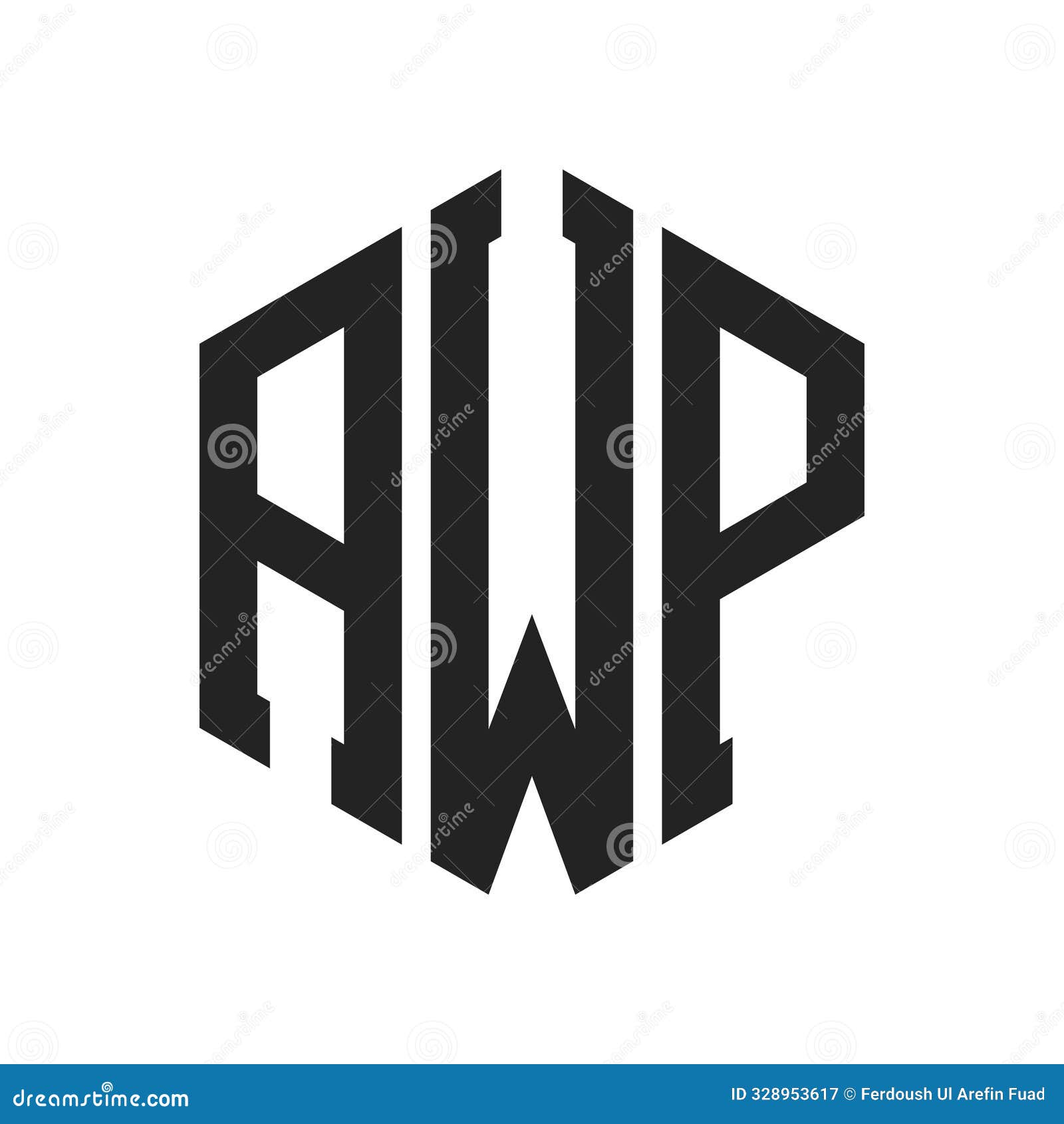 AWP Logo Design. Initial Letter AWP Monogram Logo Using Hexagon Shape ...
