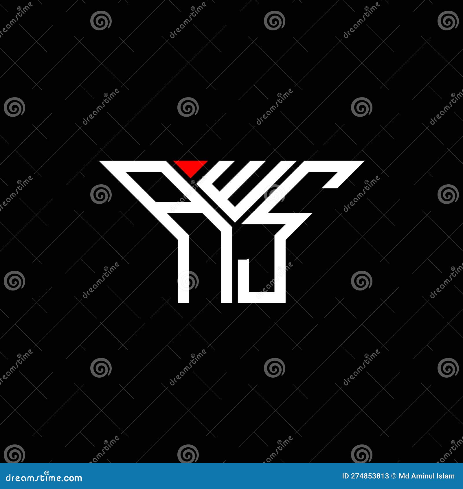 AWS Letter Logo Creative Design with Vector Graphic, AWS Stock Vector ...