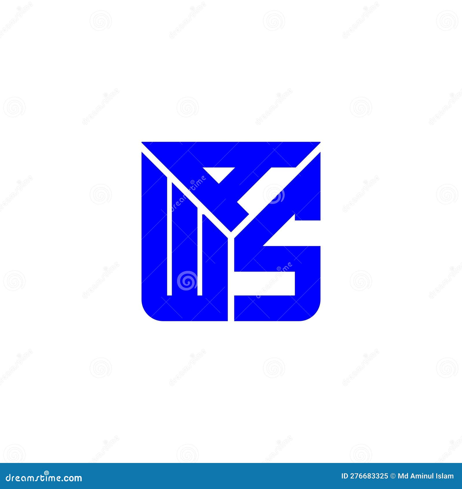 AWS Letter Logo Creative Design with Vector Graphic, Stock Vector ...