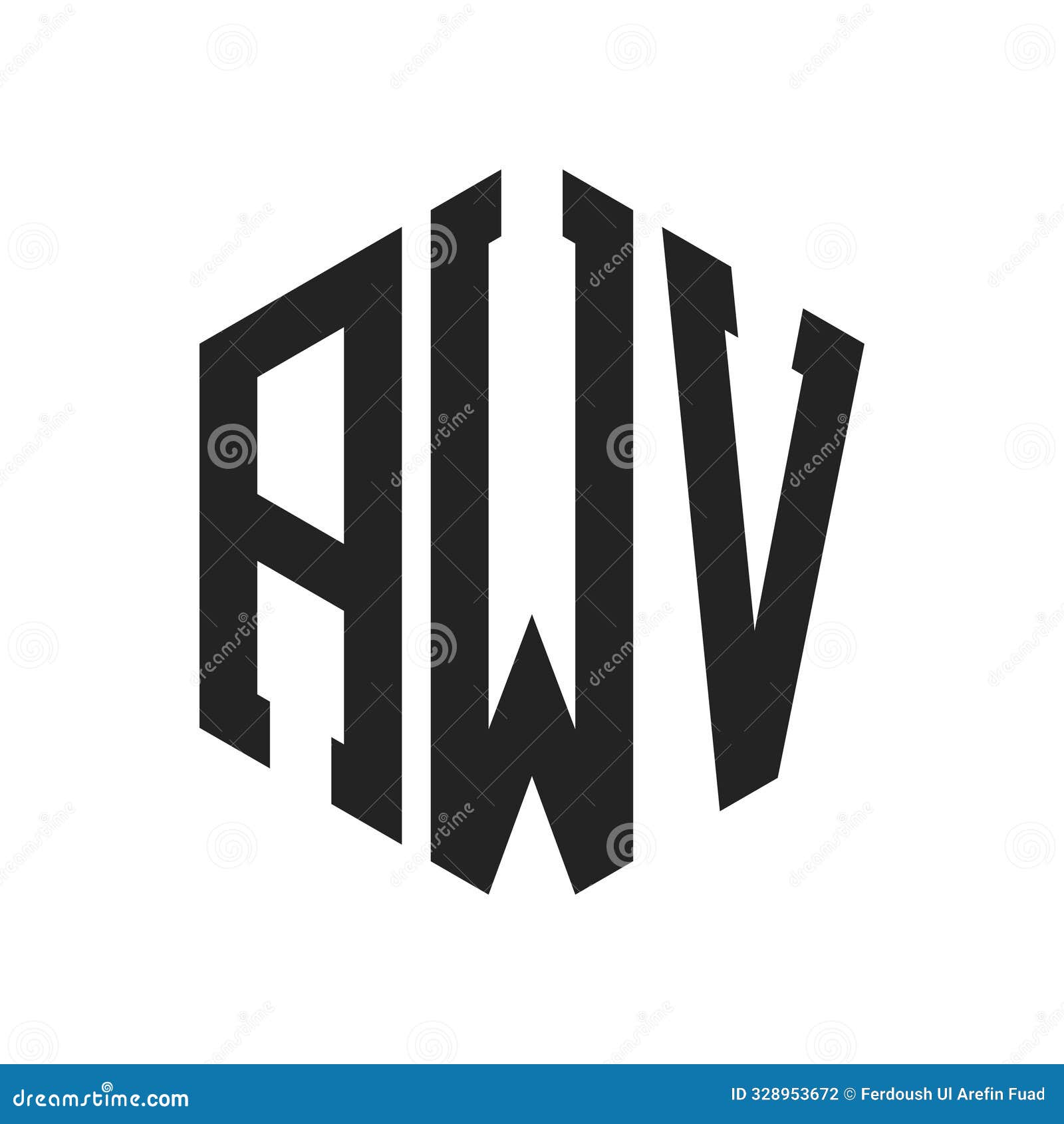 AWV Logo Design. Initial Letter AWV Monogram Logo Using Hexagon Shape ...