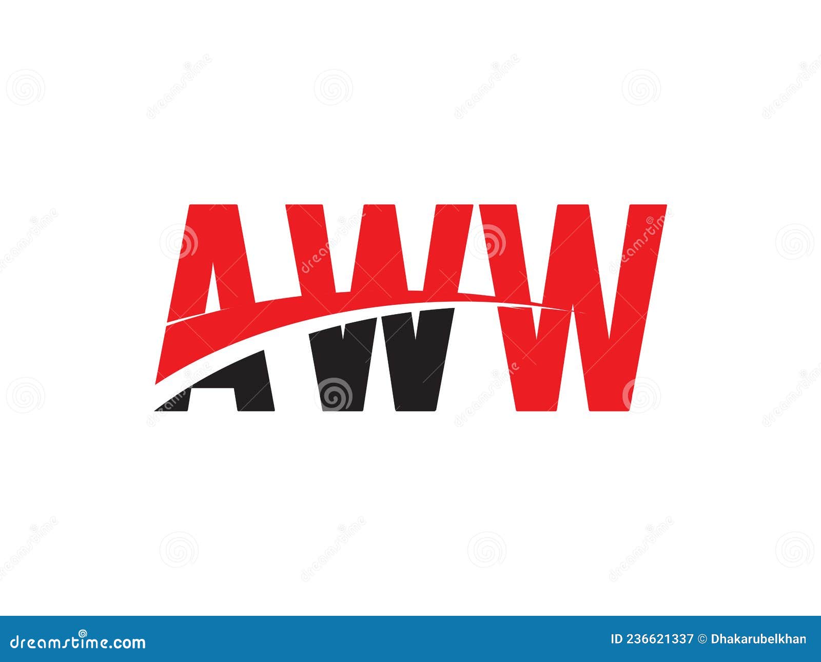 AWW Letter Initial Logo Design Vector Illustration Stock Vector ...