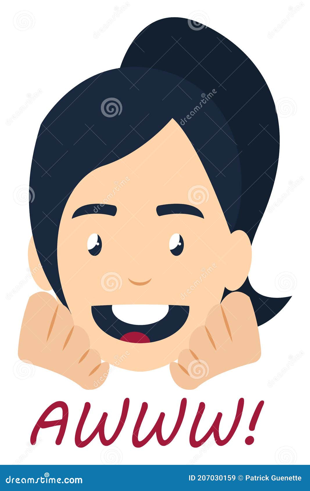 Awww Girl, Illustration, Vector Stock Vector - Illustration of girl ...