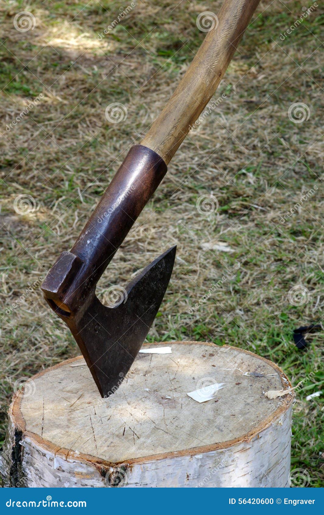 Ax chopping block stock photo. Image of chopping, equipment - 56420600