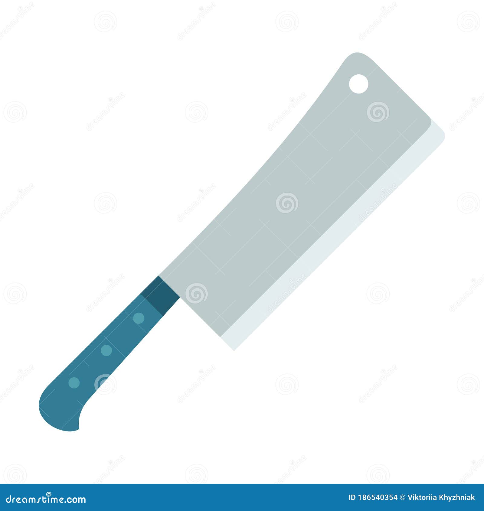 Ax for Cutting Meat Vector Flat Isolated on White Stock Vector ...