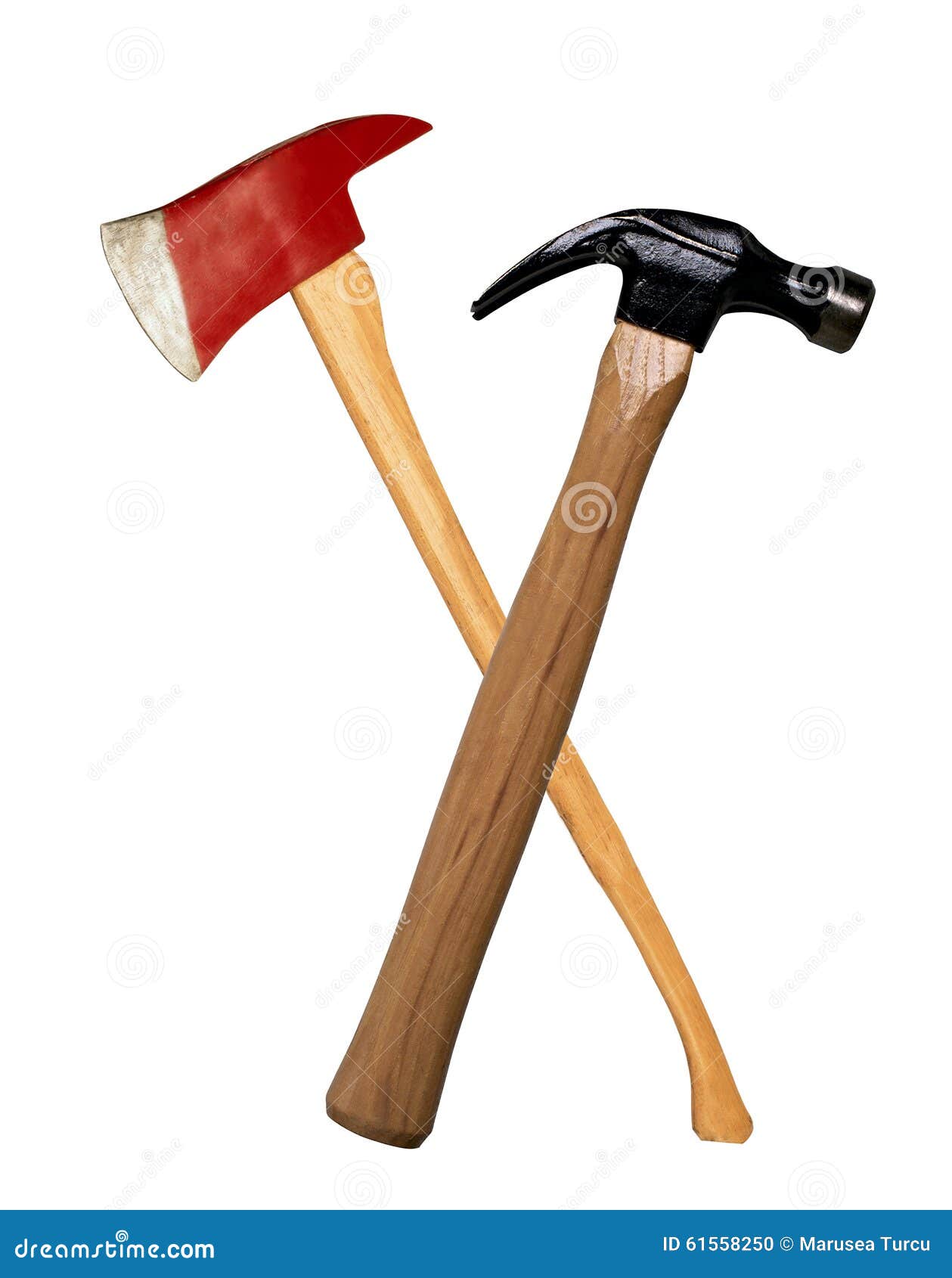 Ax and hammer stock photo. Image of cutout, house, blade - 61558250