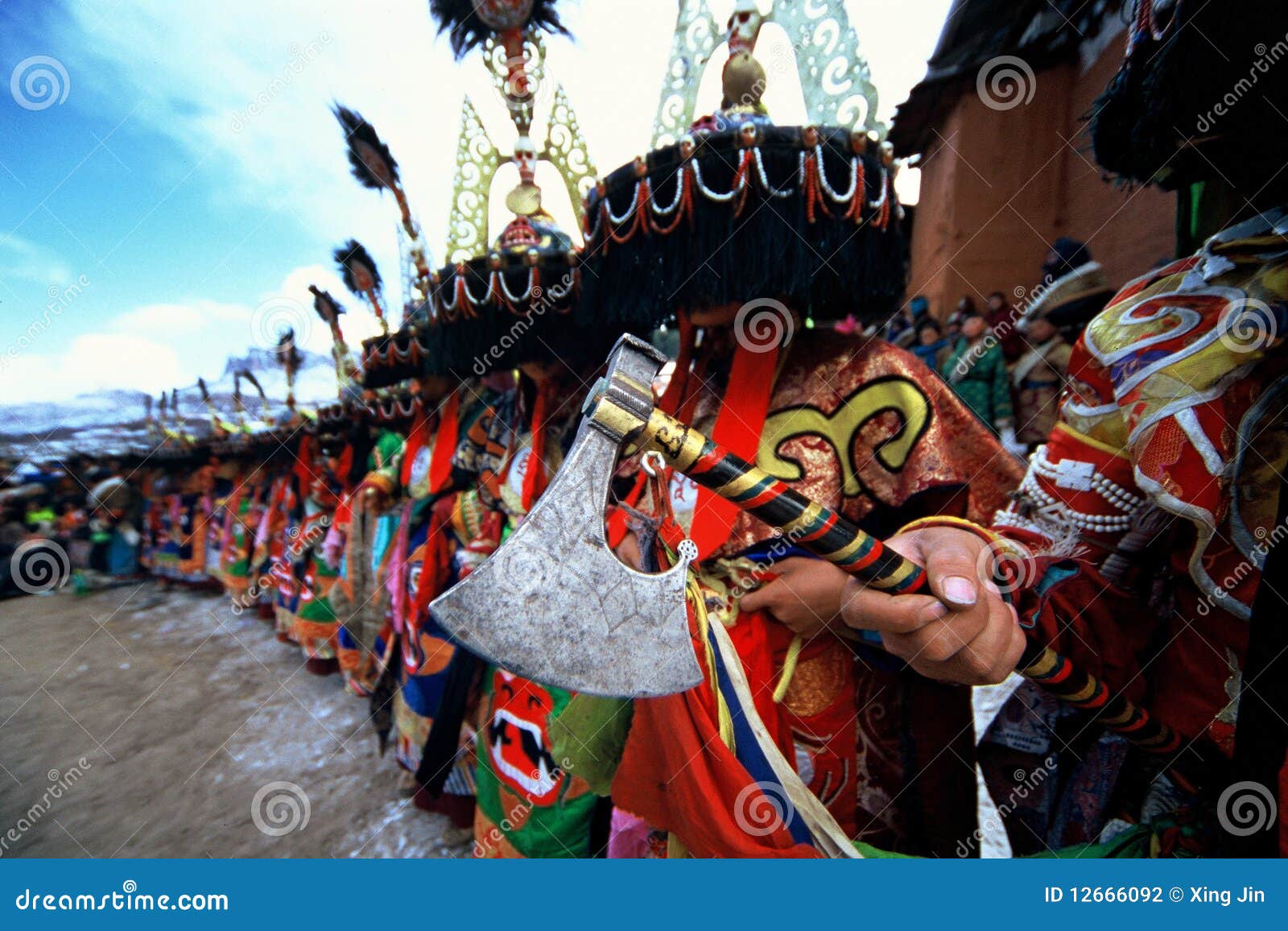 AX in Hand at Tibetan Religious Ritual Stock Photo - Image of ceremony ...