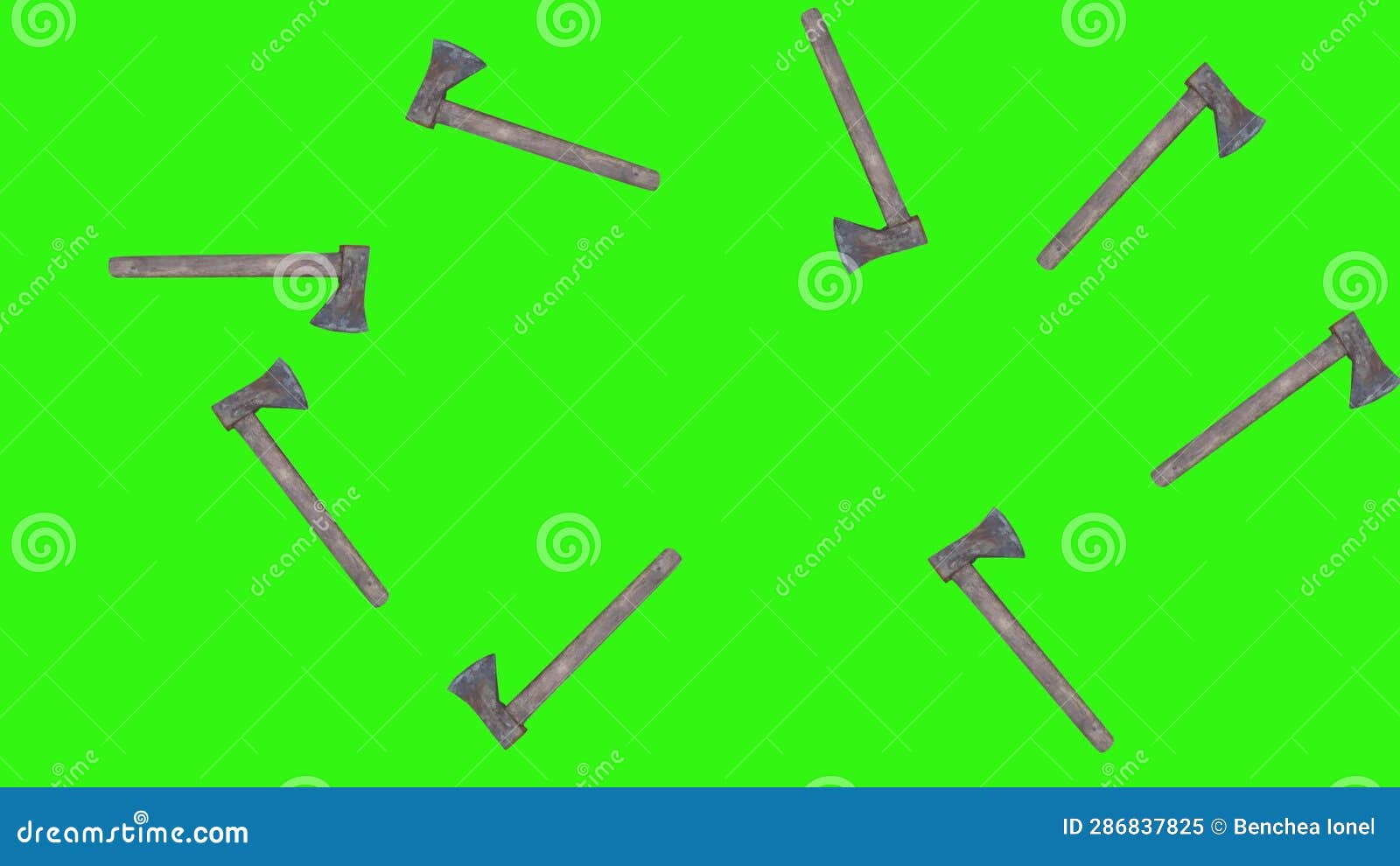 Ax Hatchet Tools Animation on Green Screen, Graphic Source Stock Video ...