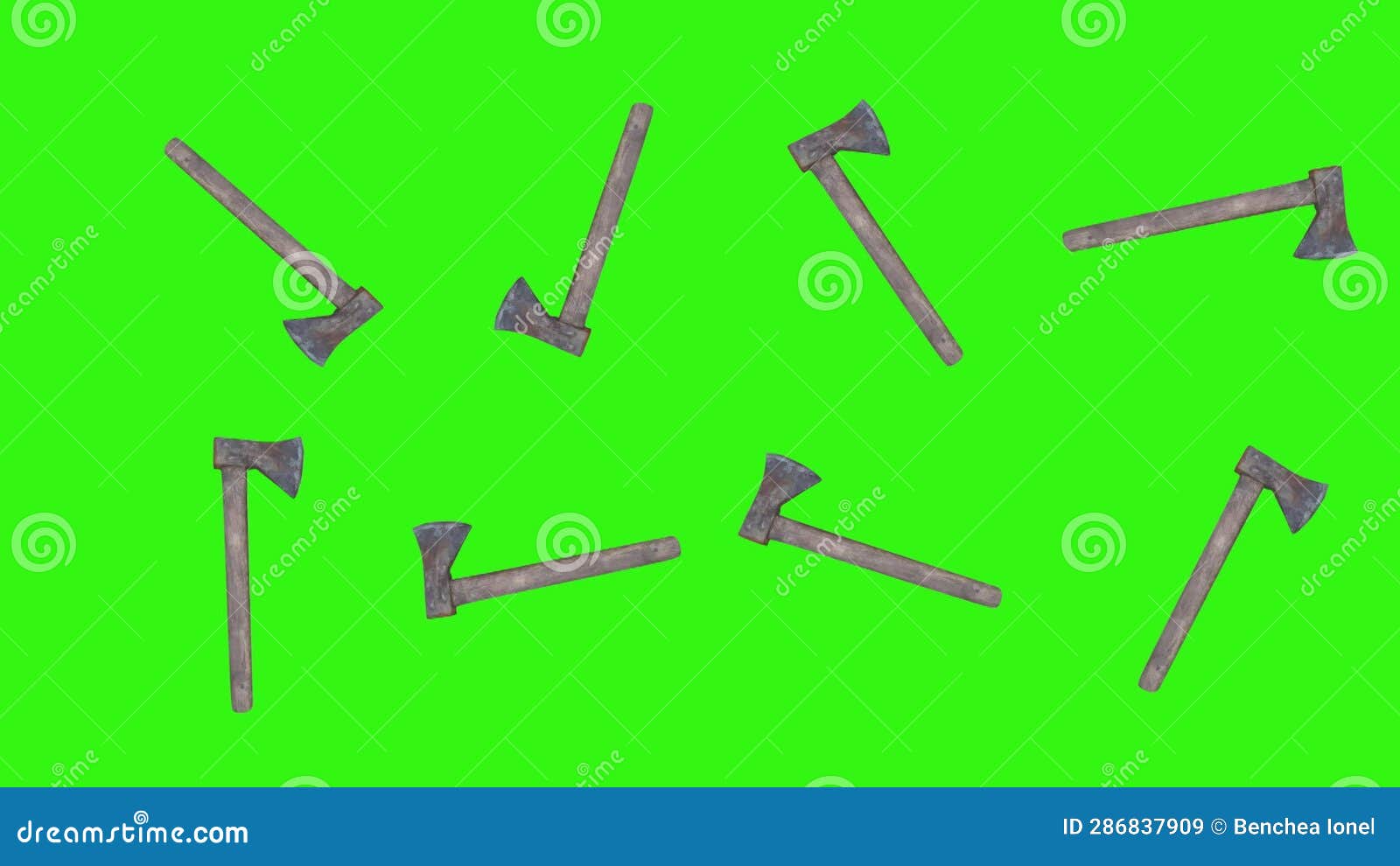 Ax Hatchet Tools Animation on Green Screen, Graphic Source Stock Video ...