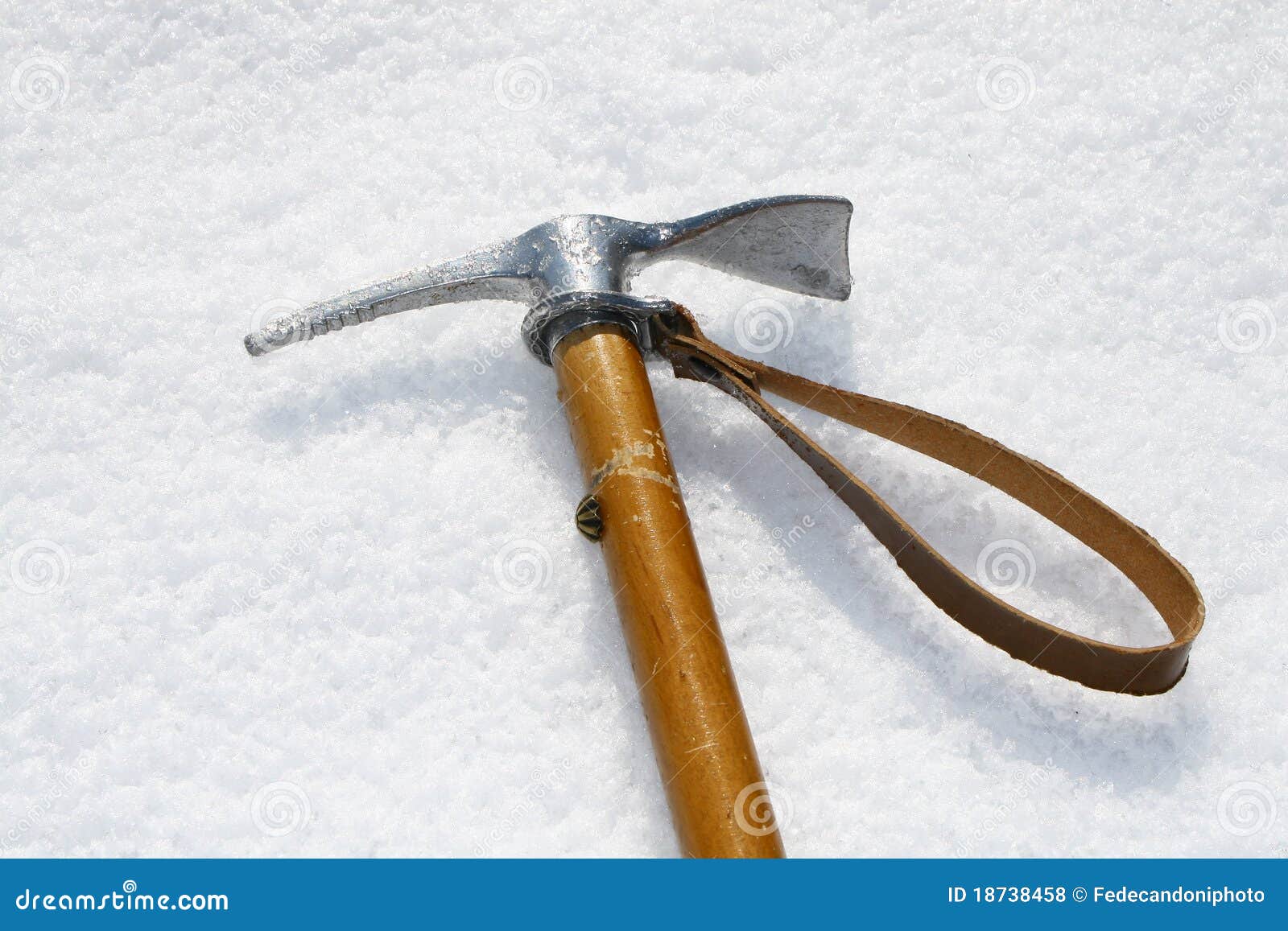 Ax Hook Firmly Fixed in a Wall of Ice Stock Photo - Image of secure ...