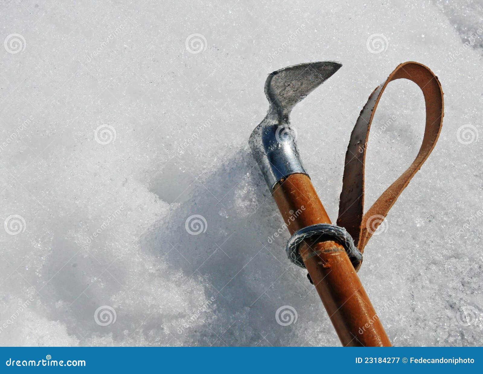 Ax Hook Firmly Fixed in a Wall of Ice Stock Image - Image of waterfall ...