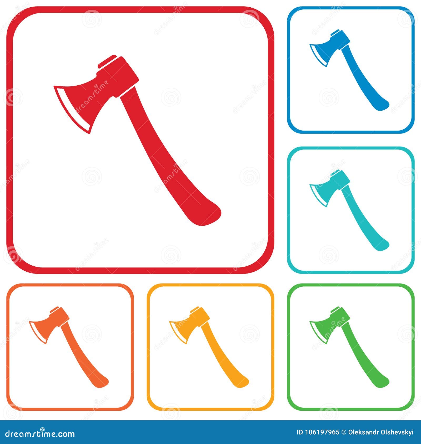 The ax icon. Axe symbol stock vector. Illustration of steel - 106197965