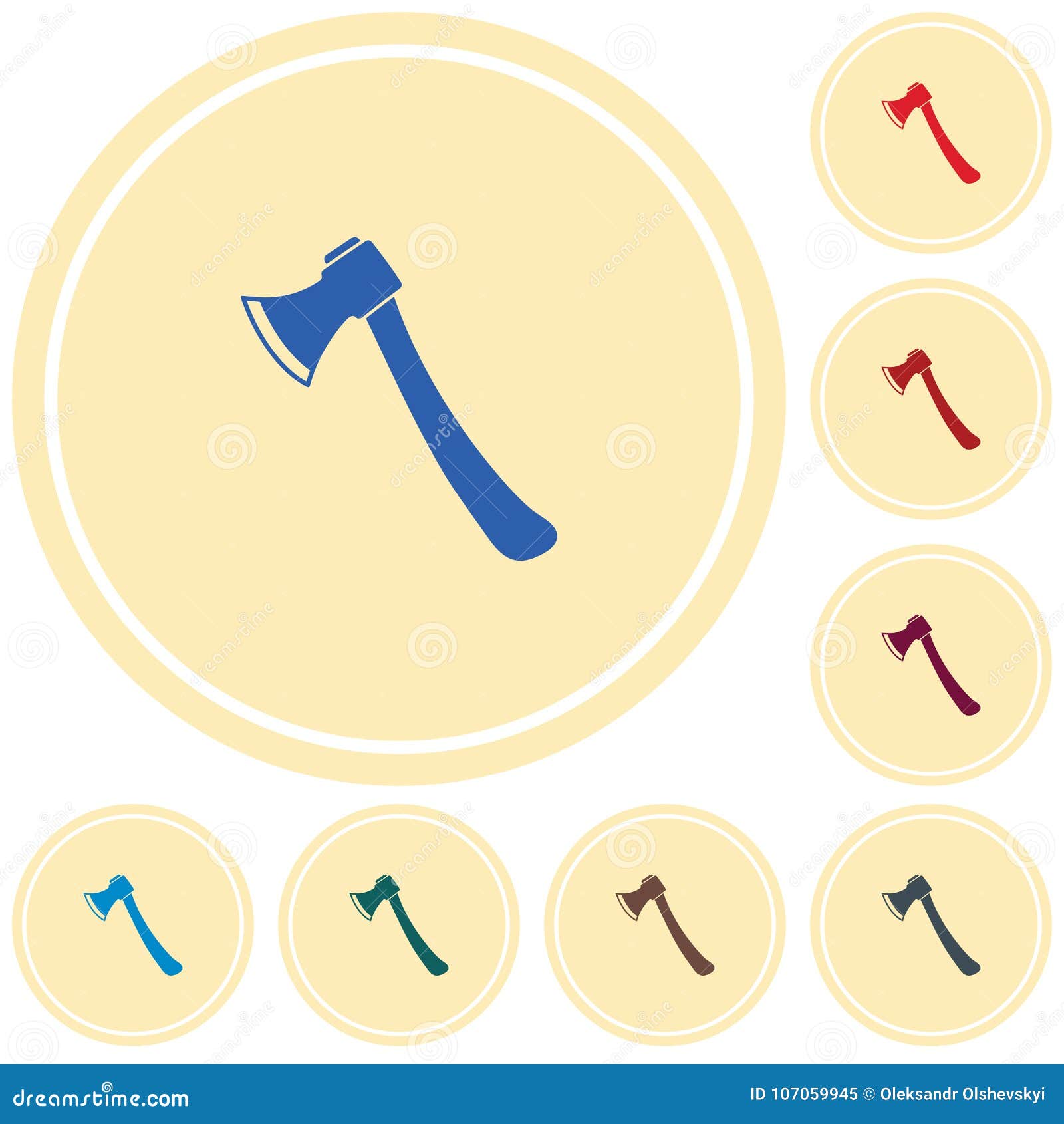 The ax icon. Axe symbol stock vector. Illustration of page - 107059945