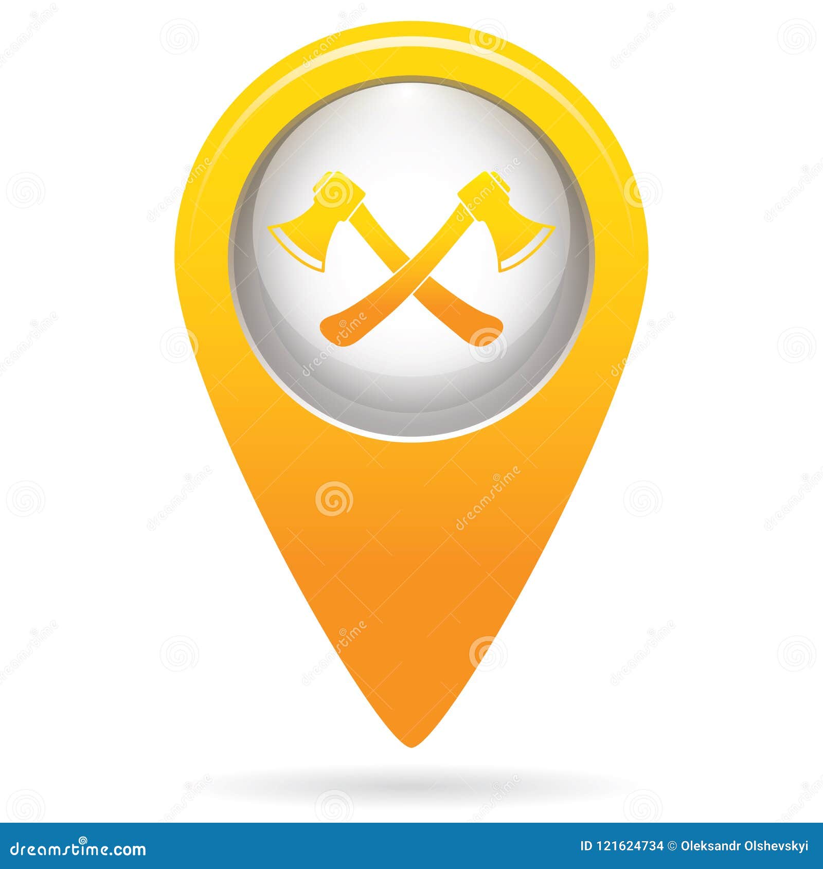 The ax icon. Axe symbol stock vector. Illustration of security - 121624734