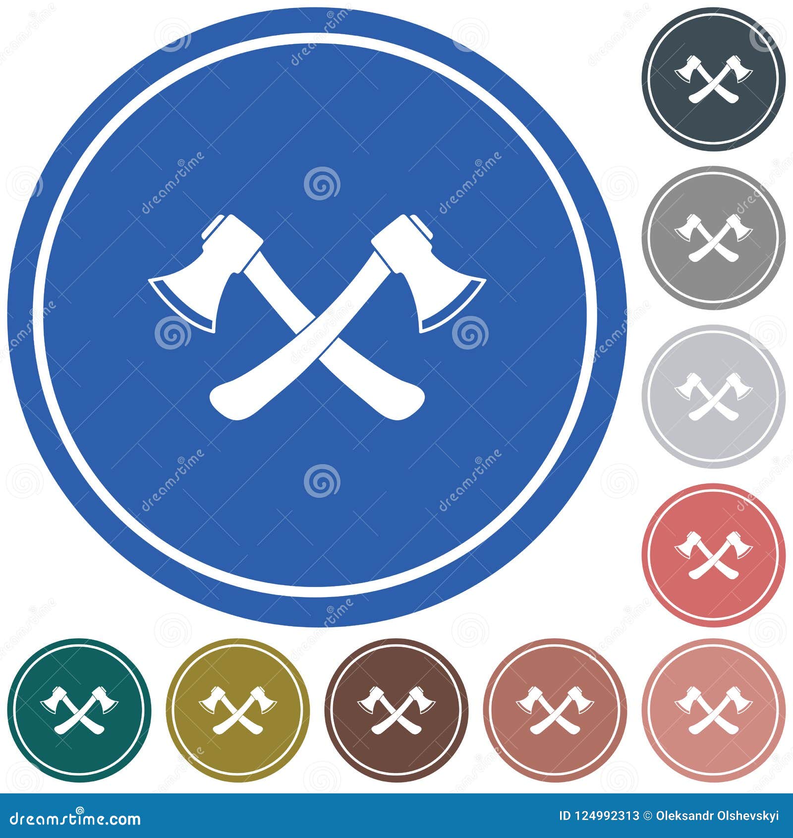 The ax icon. Axe symbol stock vector. Illustration of repair - 124992313