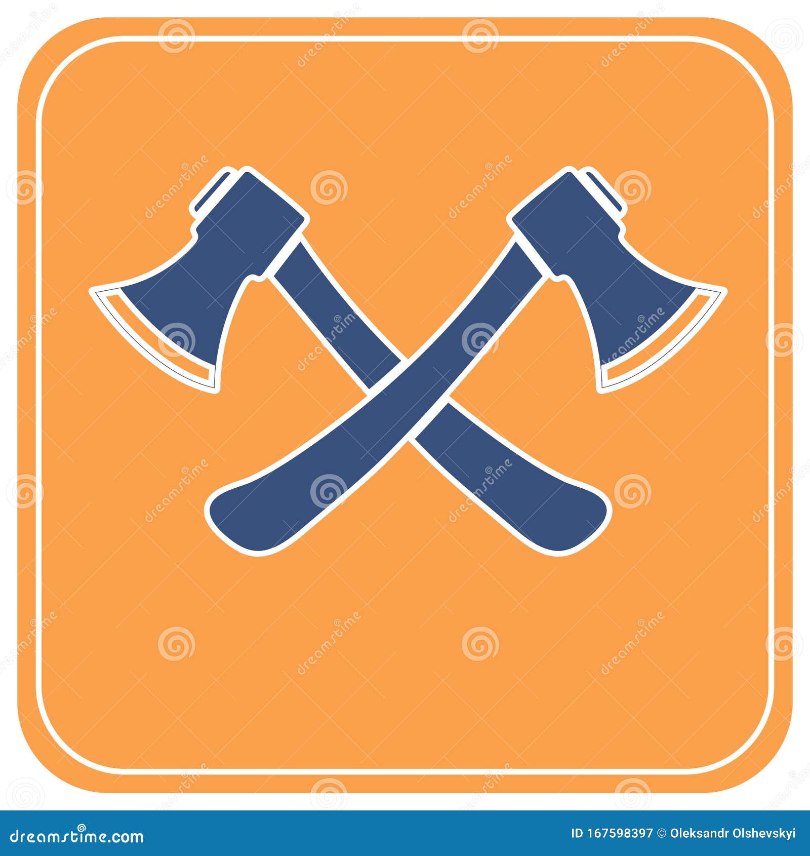 The ax icon. Axe symbol stock vector. Illustration of work - 167598397