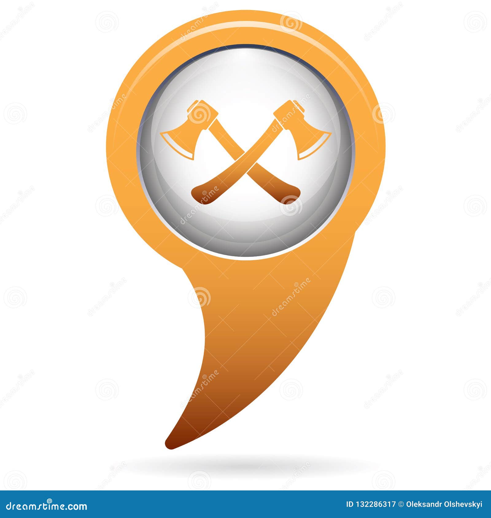 The ax icon. Axe symbol stock vector. Illustration of barrier - 132286317
