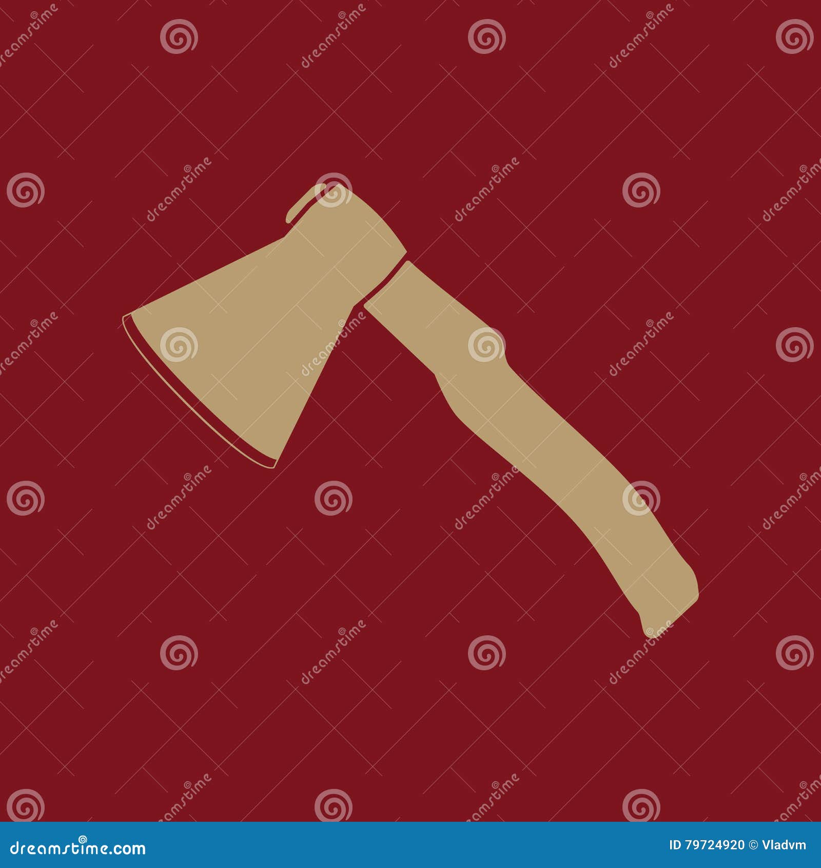 The ax icon. Axe symbol stock vector. Illustration of reconstruction ...