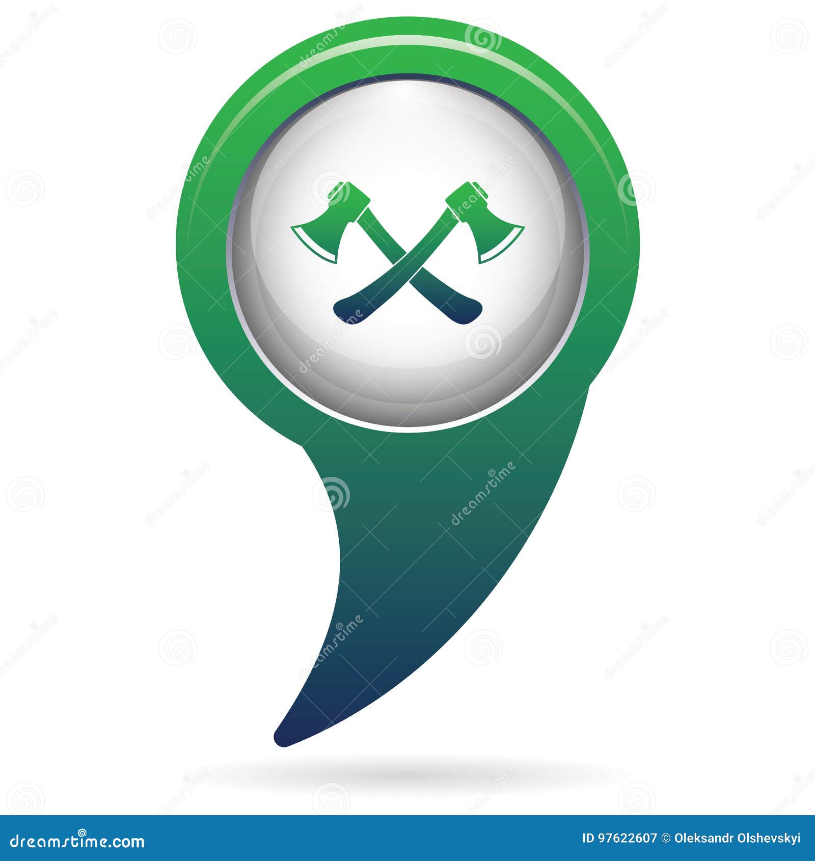 The ax icon. Axe symbol stock vector. Illustration of sign - 97622607